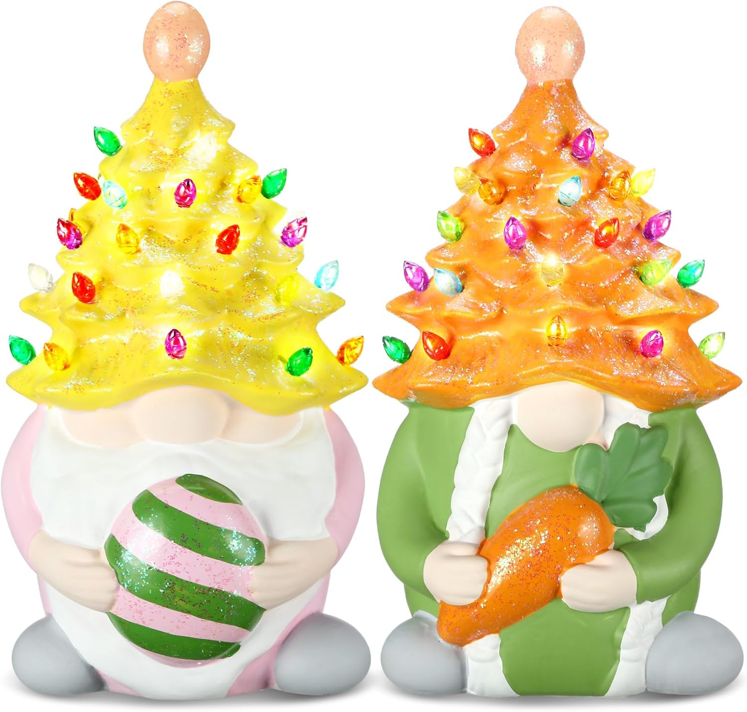 Amazon.com: Baquler 2 Pcs Easter Light up Gnome Decor 7.8 x 4.3 Inch ...