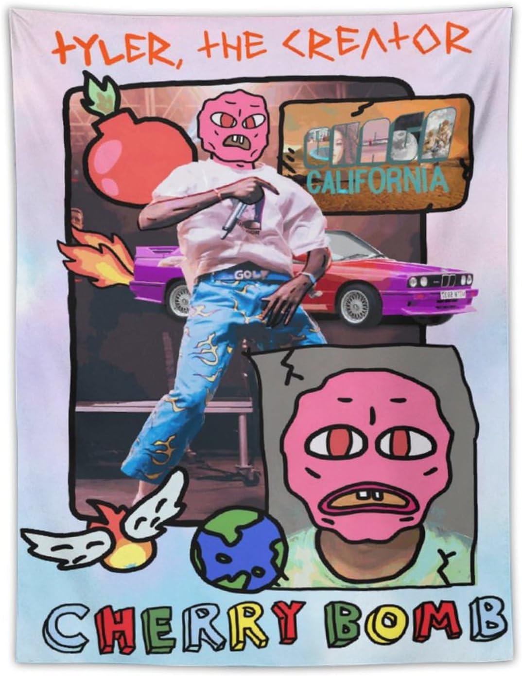 Amazon.com: BATTLELAND Tyler Rapper The Singer Creator Tapestry, Funny ...