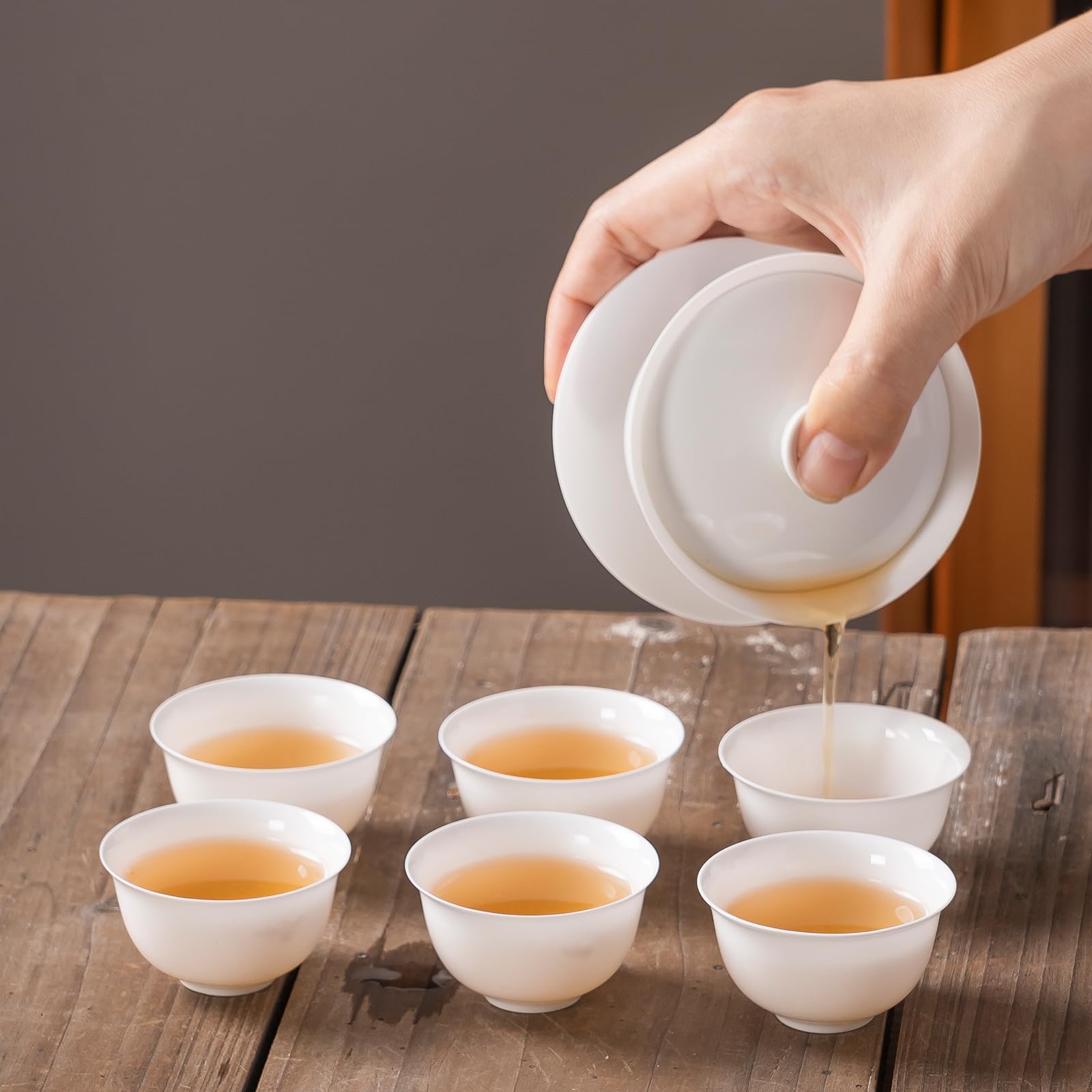 ICHAG Bone China Gaiwan Set |Small tea set |100ml Gongfu Tea Gaiwan ...