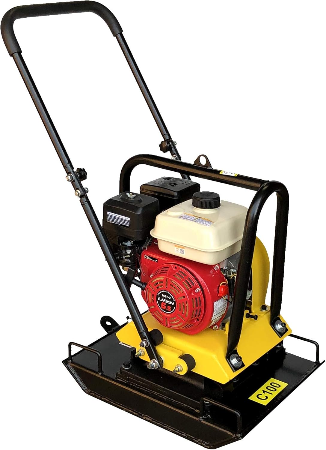 C100 Vibratory Plate Tamper Compactor 6.5 HP Engine, Asphalt/Soil ...
