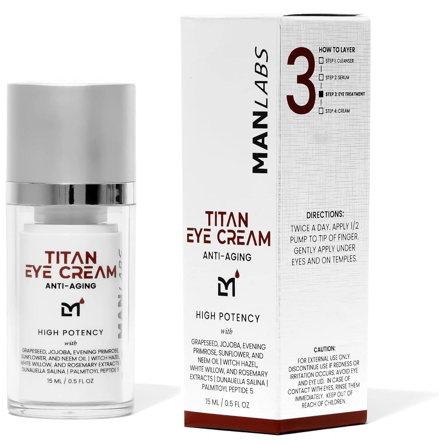 Amazon.com: Man Labs Titan Anti-Aging Mens Eye Cream - Dark Circles ...