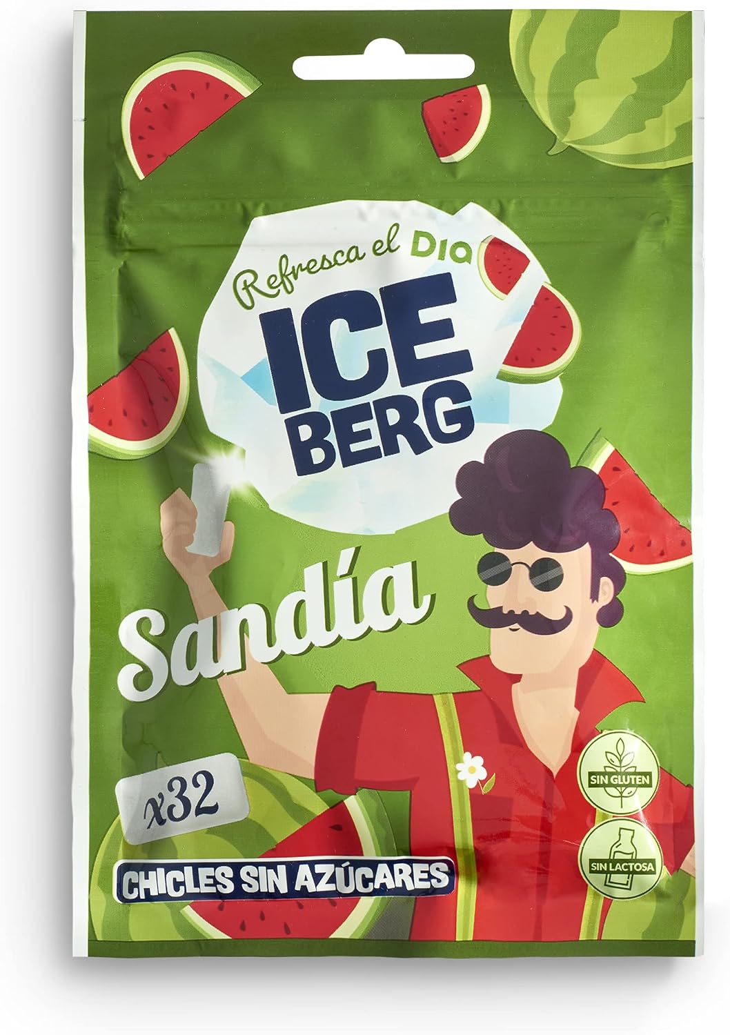 Iceberg Chicles con Sabor a Sandía, sin Azúcar, 44.8g : Amazon.es ...