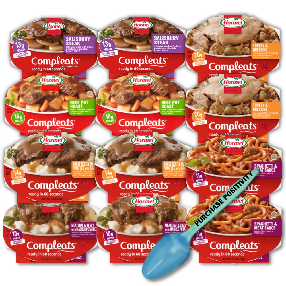 Hormel Compleats, Hormel Completes Meals – Paquete variado de carne, 12 ...