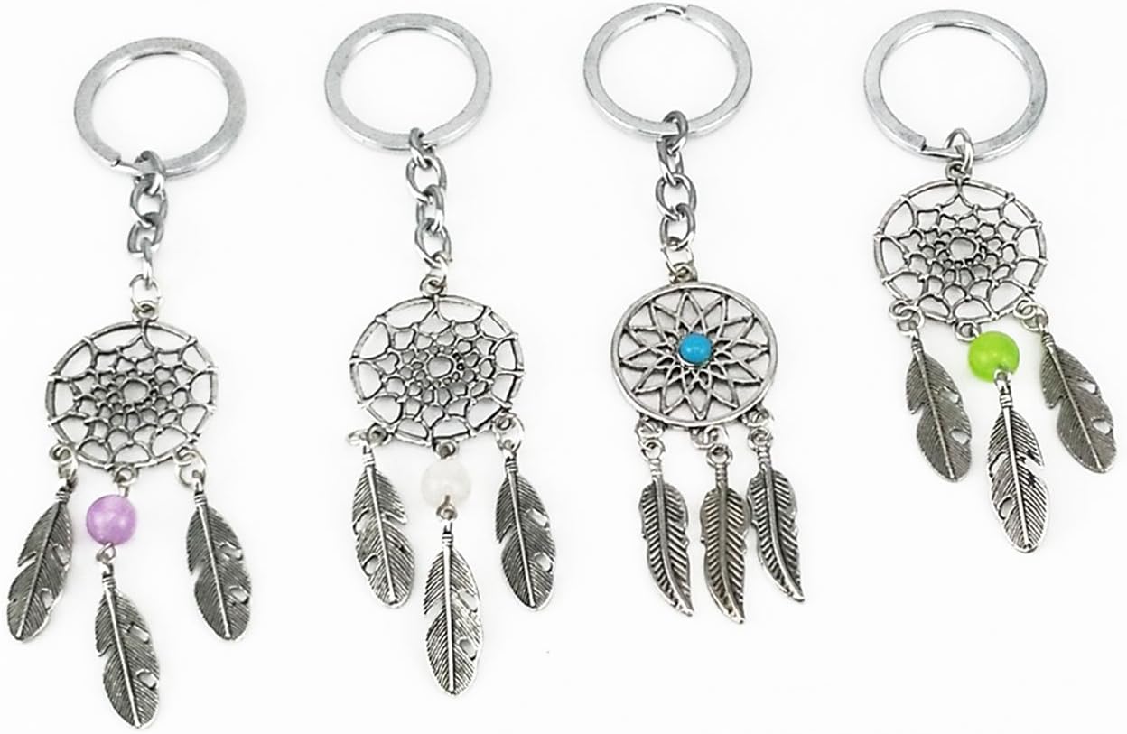 Amazon.com: PH PandaHall 12pcs Dream Catcher Keychain, 3 Color Natural ...