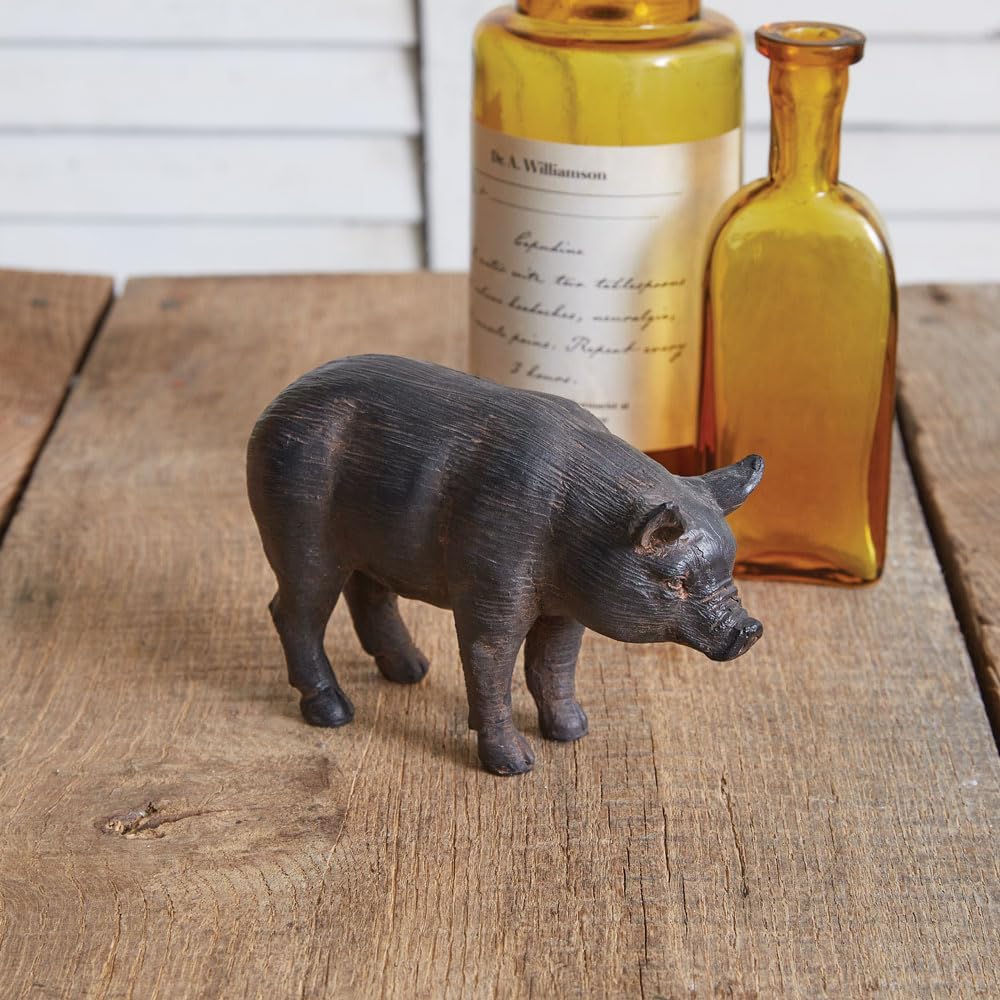 Amazon.com: Colonial Tin Works Rustic Pig Figurine, 3.75-inch Height ...