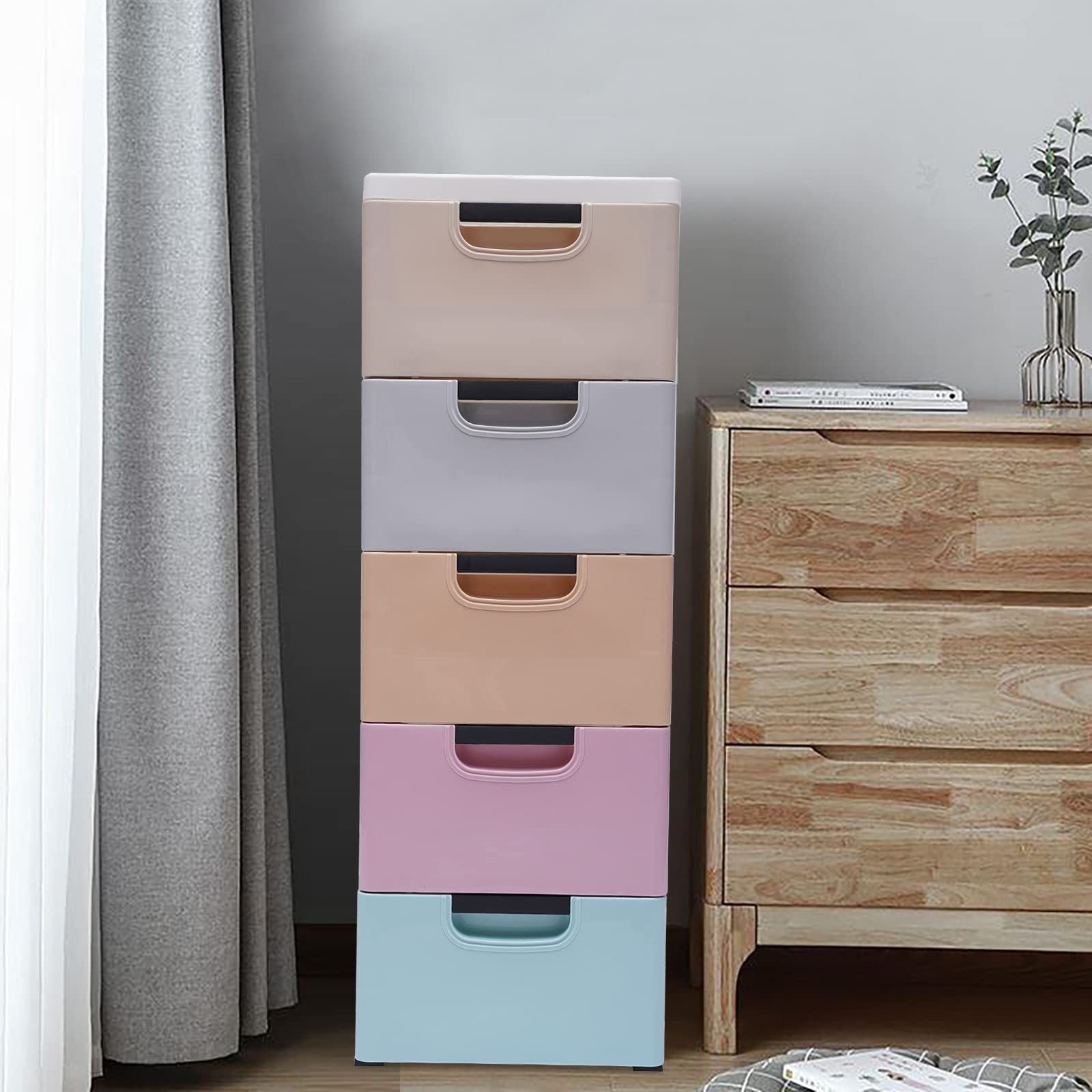 Amazon.com: Ringmaster Plastic Drawers Dresser,5 Tier Storage Tower ...