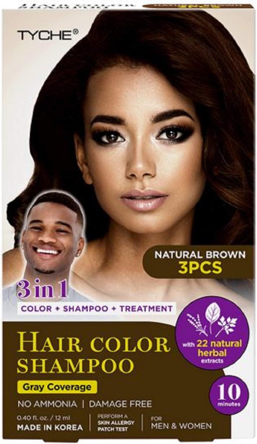 Amazon.com : Kiss Quick Cover Natural Herbal Color Change Shampoo 3 ...