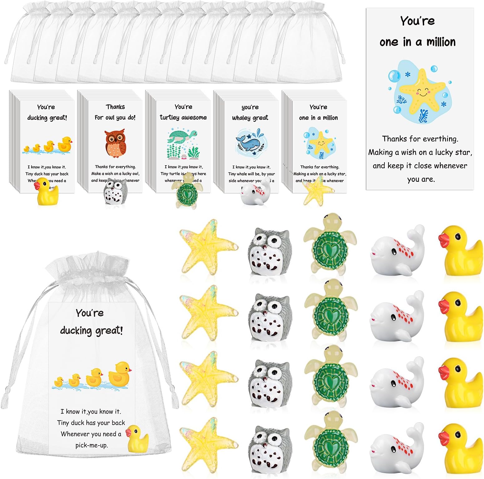 50 Set Mixed Animal Thank You Staff Gifts Employee Appreciation Gift ...