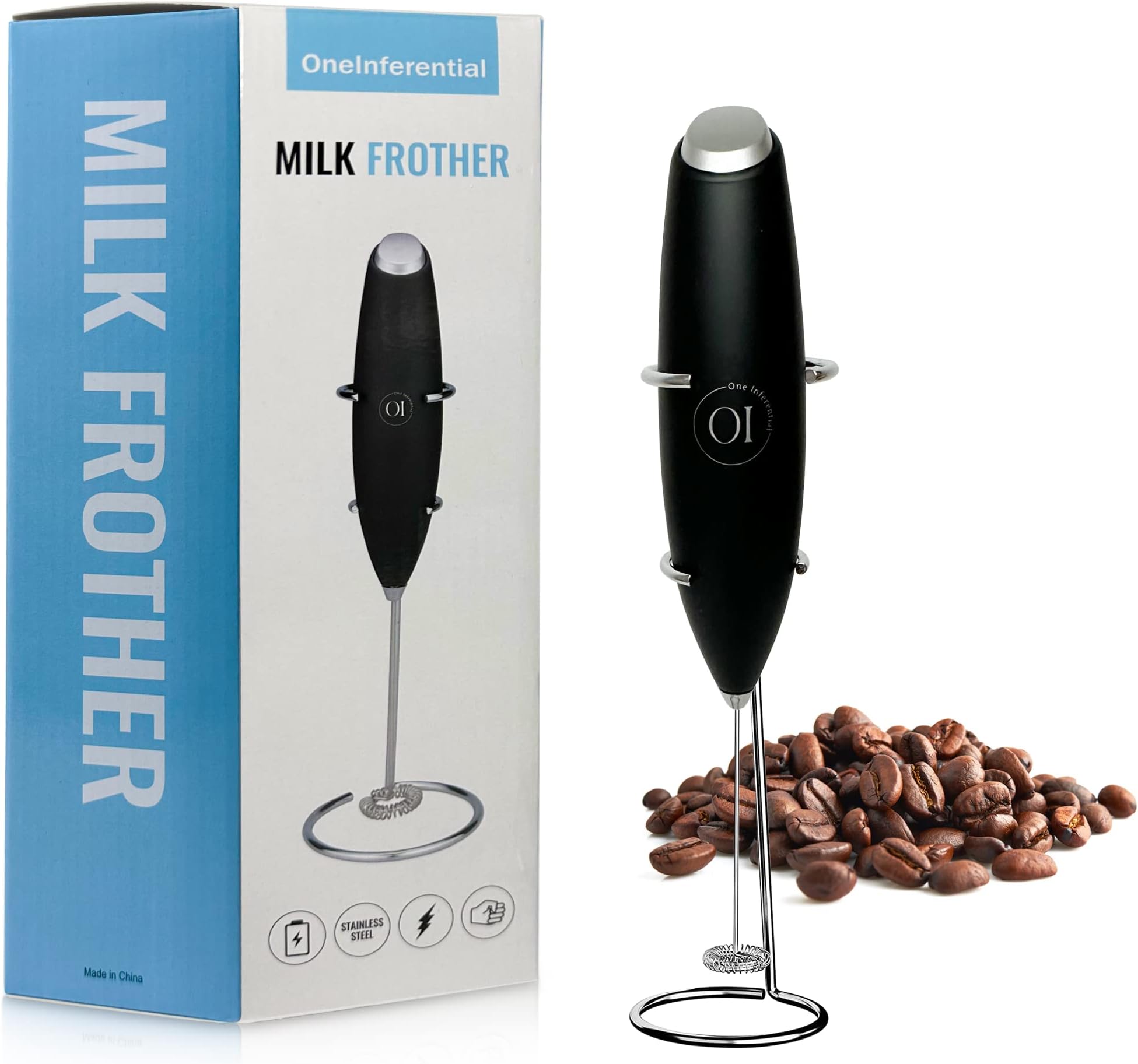 Amazon.com: Milk Frother Handheld Electric Whisk, High Power Handheld ...