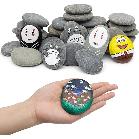 Amazon.com: Markdang 40 Pcs Large Rocks for Painting 25pcs 2-3” & 15pcs ...