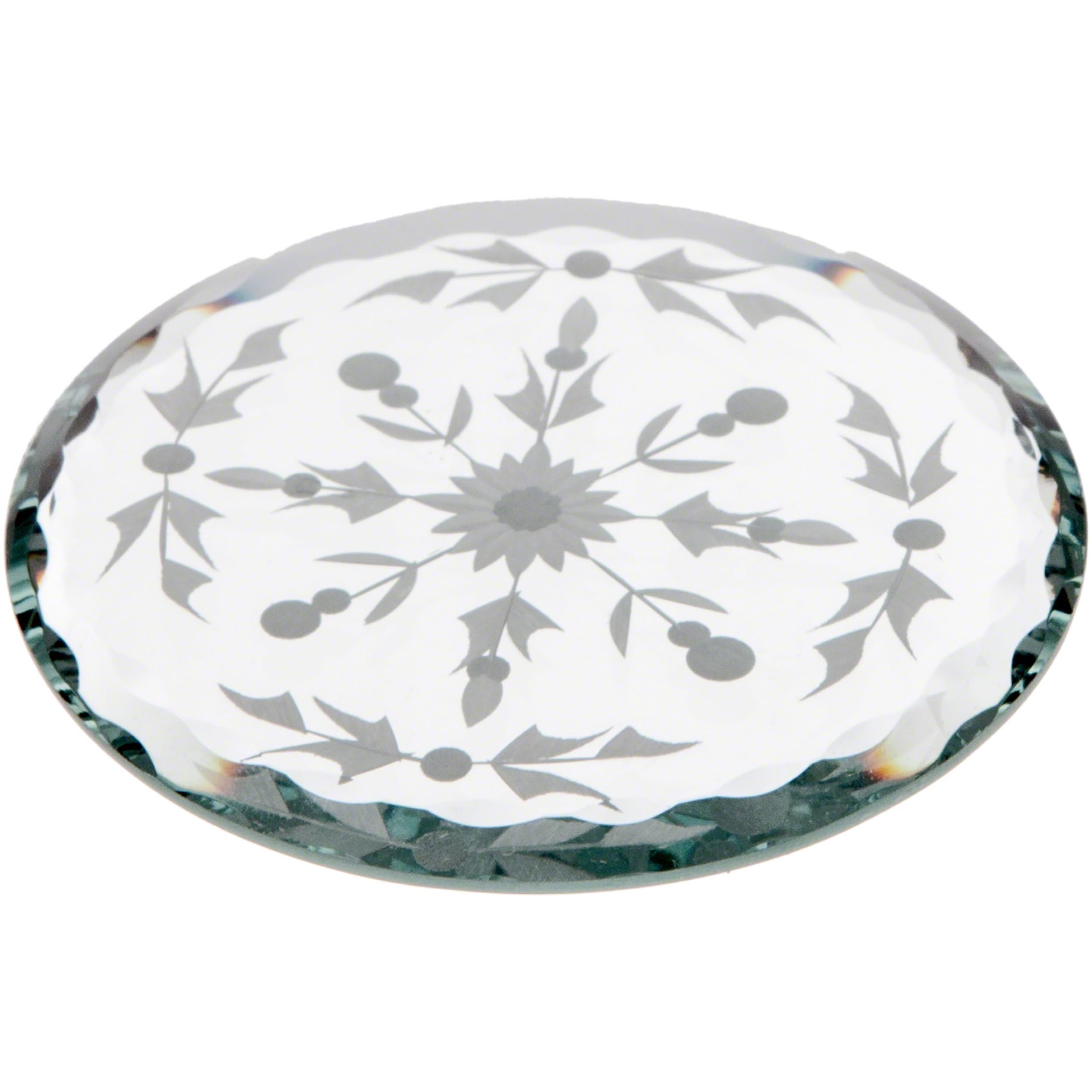 Amazon.com: Plymor Round 5mm Beveled Etched Glass Mirror, 3 inch x 3 ...