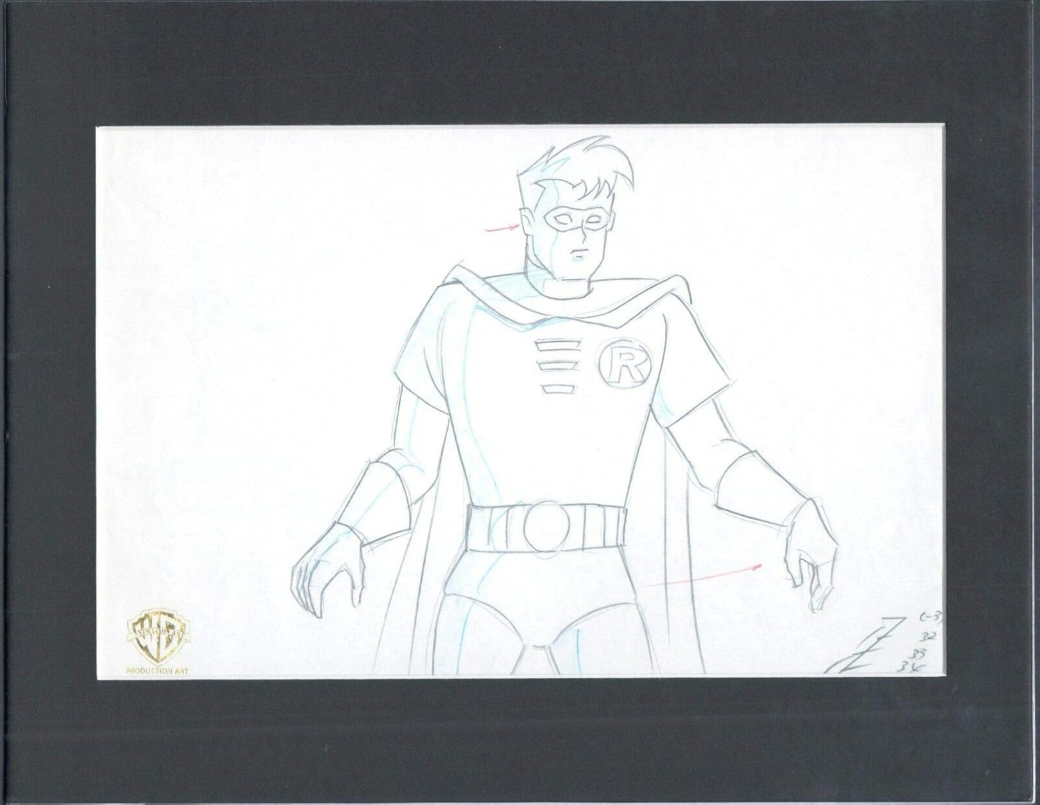 Batman The Animated Series Robin Key Animation Cell Drawing from Warner ...