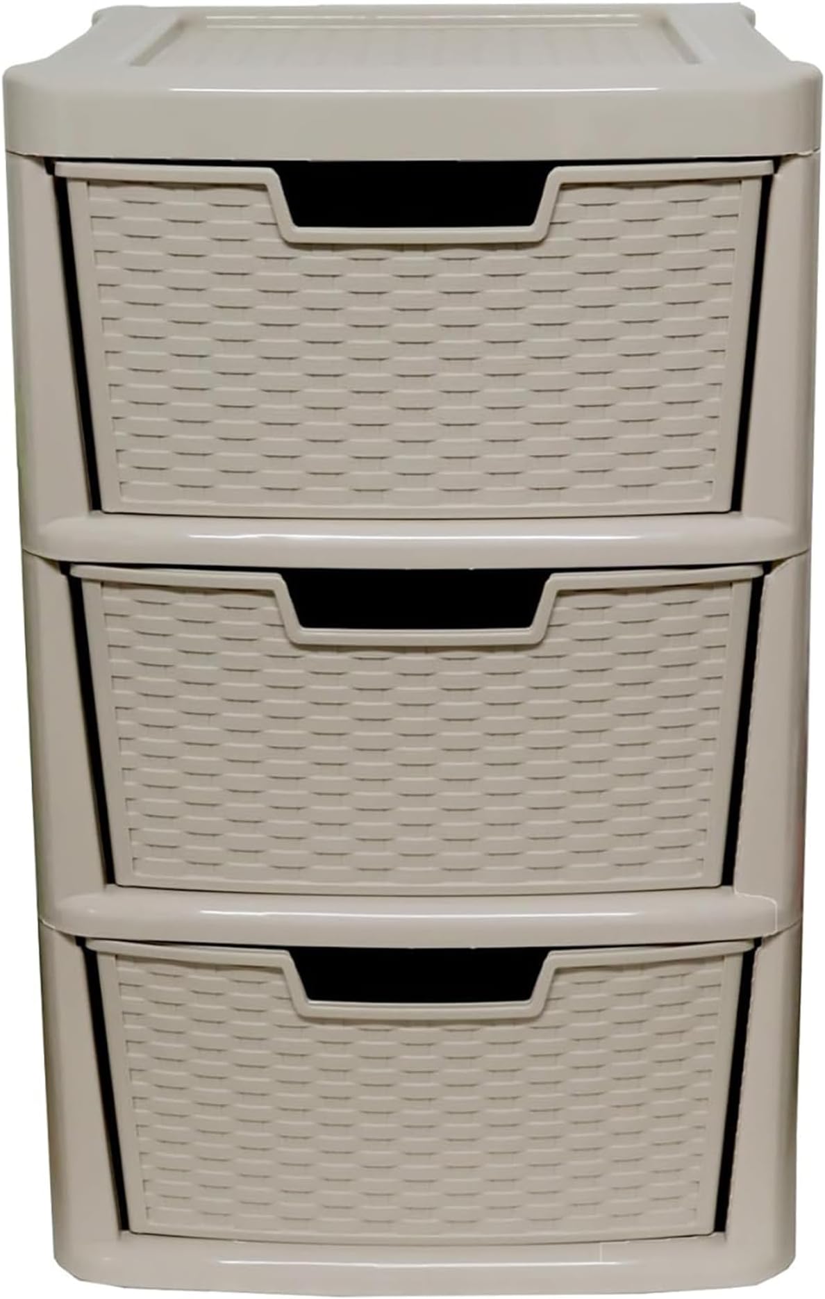Daniel James Plastic Storage Drawers - Rattan Storage Tower Unit with 3 ...