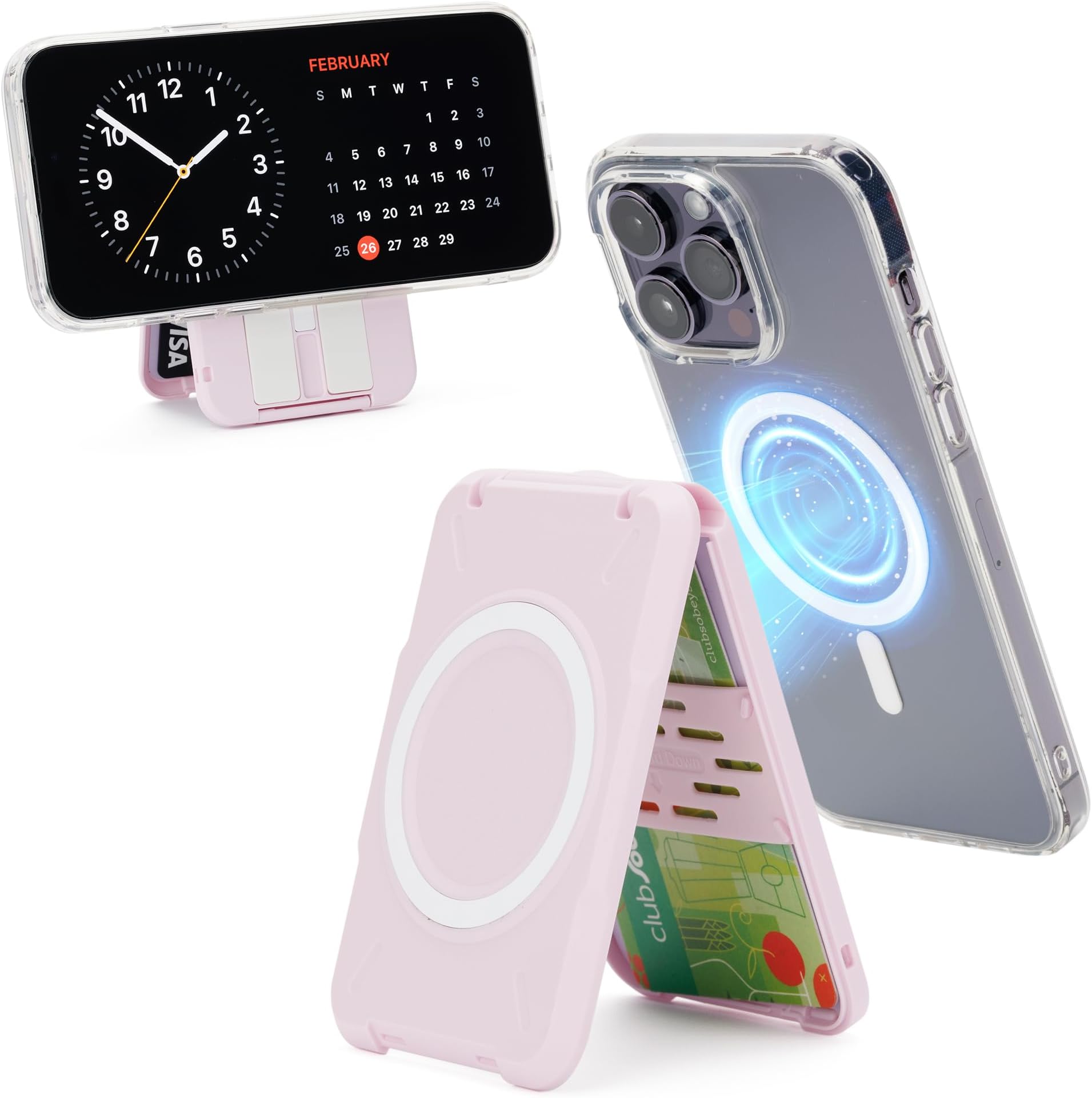 Amazon.com: PROfezzion Double Sided Magnetic Phone Wallet, RFID ...