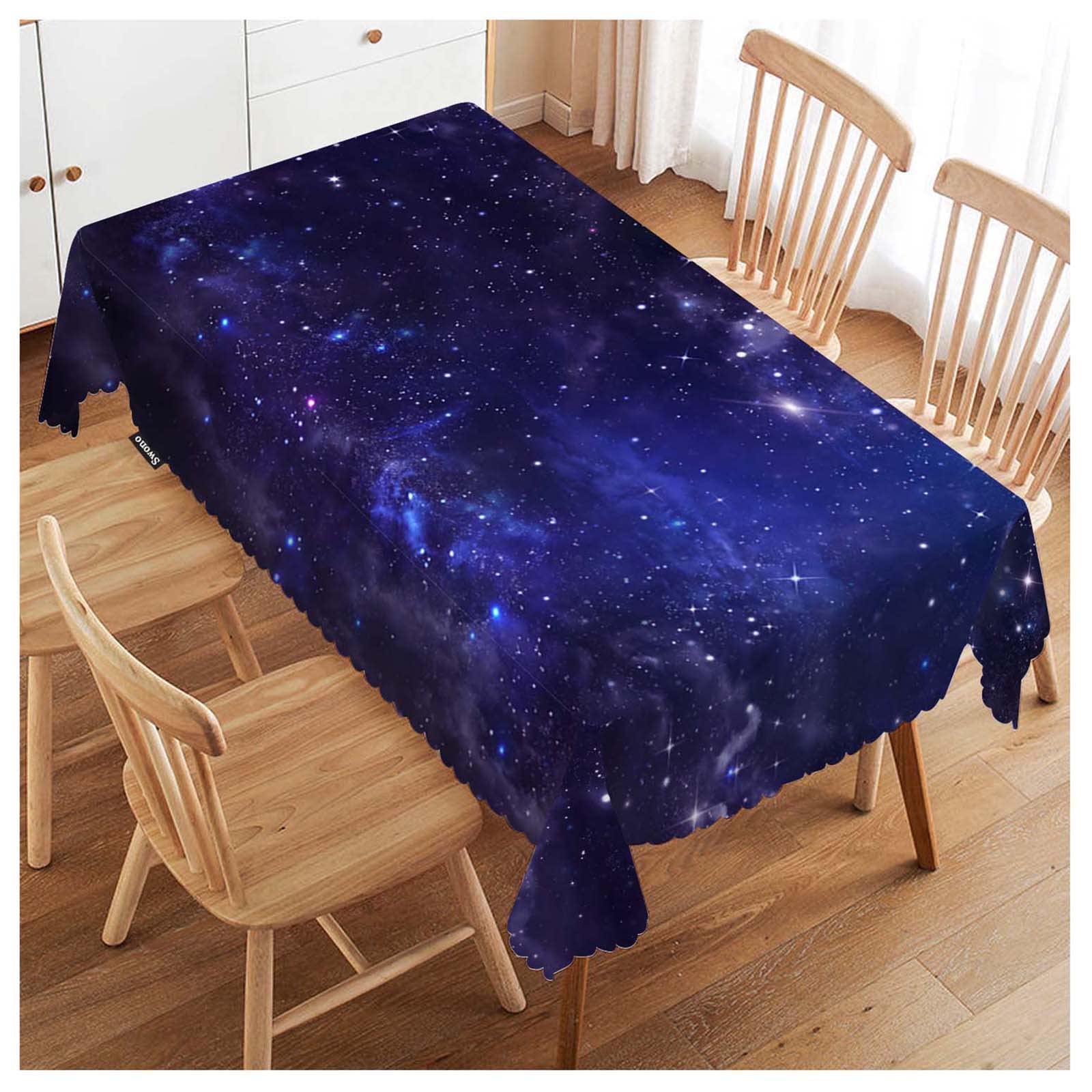 Amazon.com: Swono Tablecloth Galaxy Universe, Starry Night Sky Stars ...