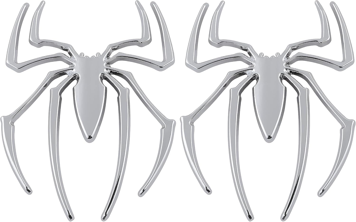 2 Pcs Spider Emblem Pattern Car Sticker 3D Metal Spider Emblem Sticker ...