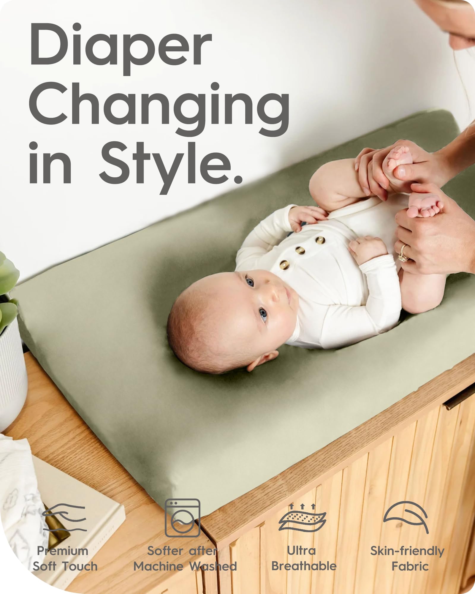 Snapklik.com : Changing Table Sheets - TotBasic Premium Soft Pink ...
