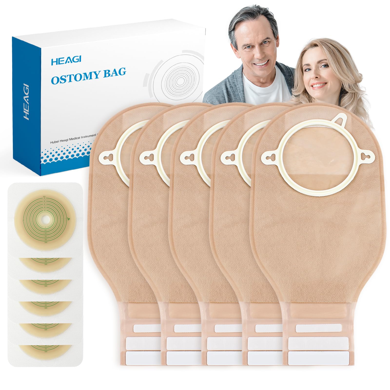 Amazon.com: 60pcs Ostomy Supplies Colostomy Bags, 2 Piece Colostomy ...