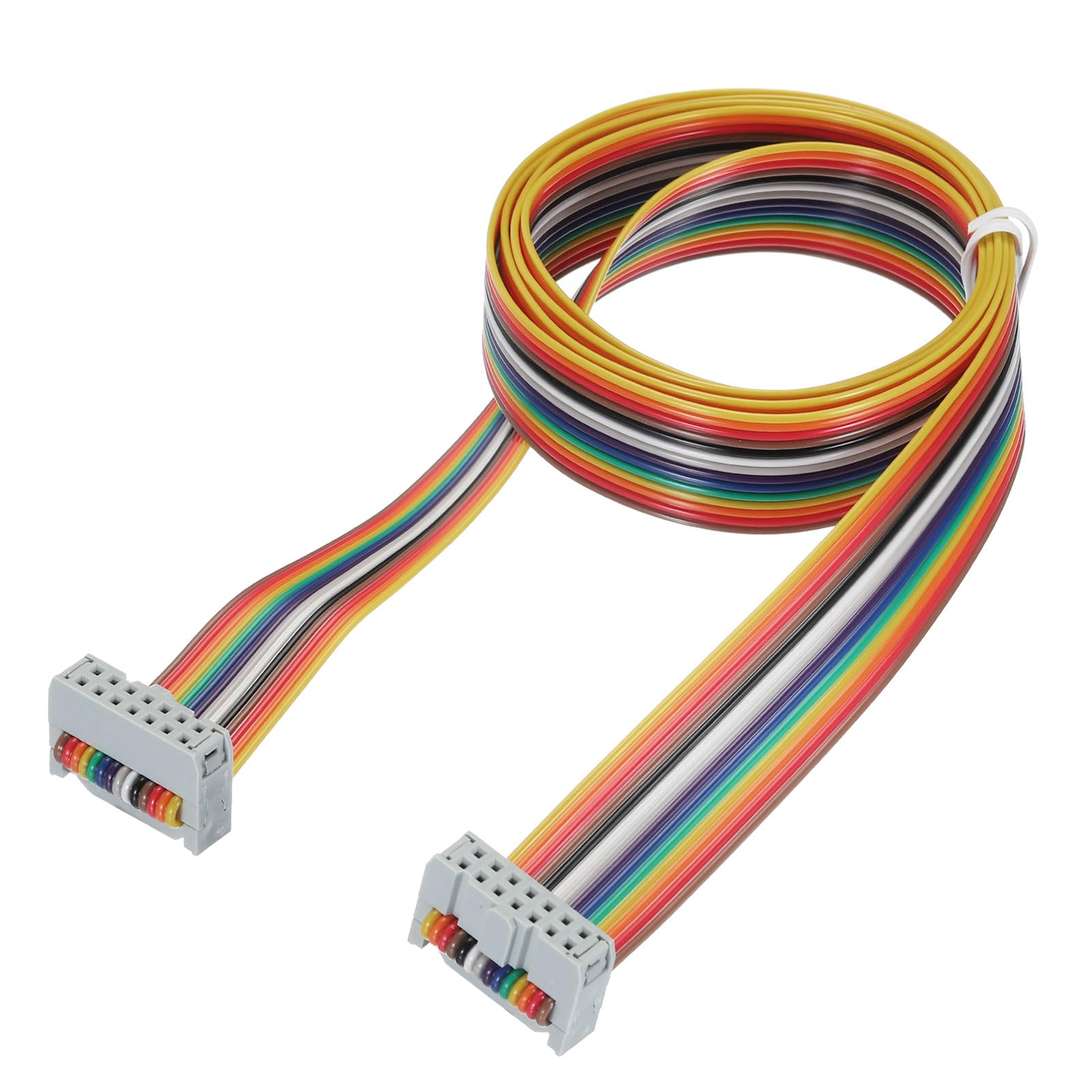 Amazon.com: MECCANIXITY 1 Pcs 14 Pin Flat Rainbow Ribbon Cable FC/FC ...