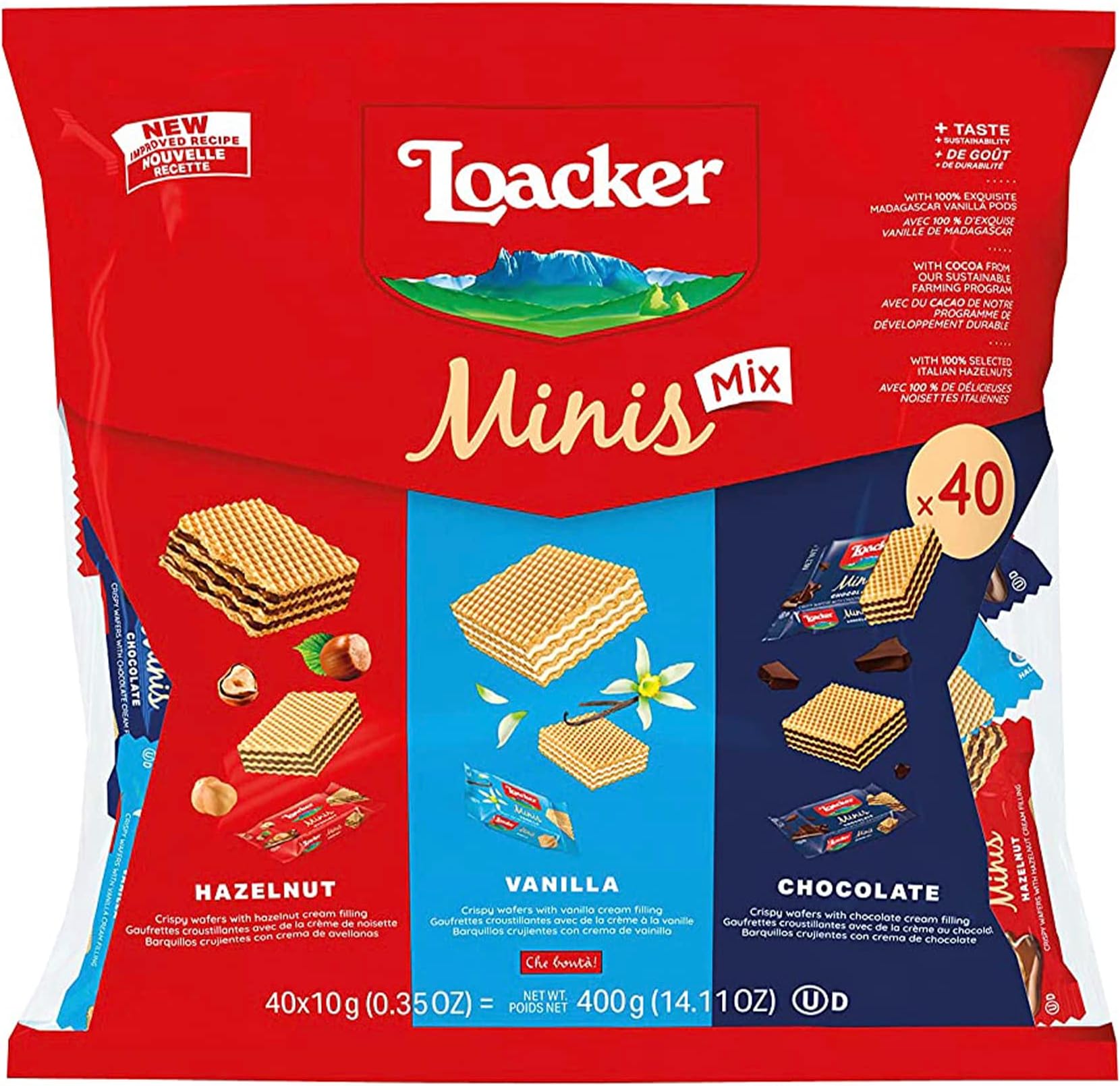 Amazon.com: Loackers Tortina Mini Original - Individually Wrapped Milk ...