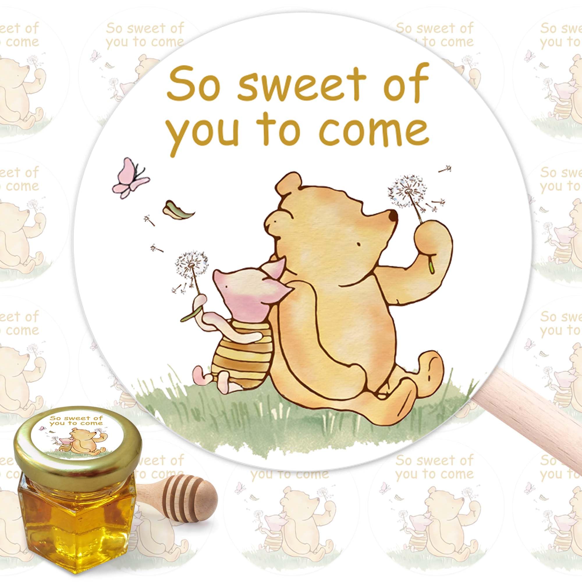 Etiquetas De Agradecimiento Para Baby Shower De Winnie H & Tarjetas