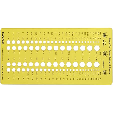 Traceease Round Settings & Stone Gauge Jewelry Templates Drafting Tools ...