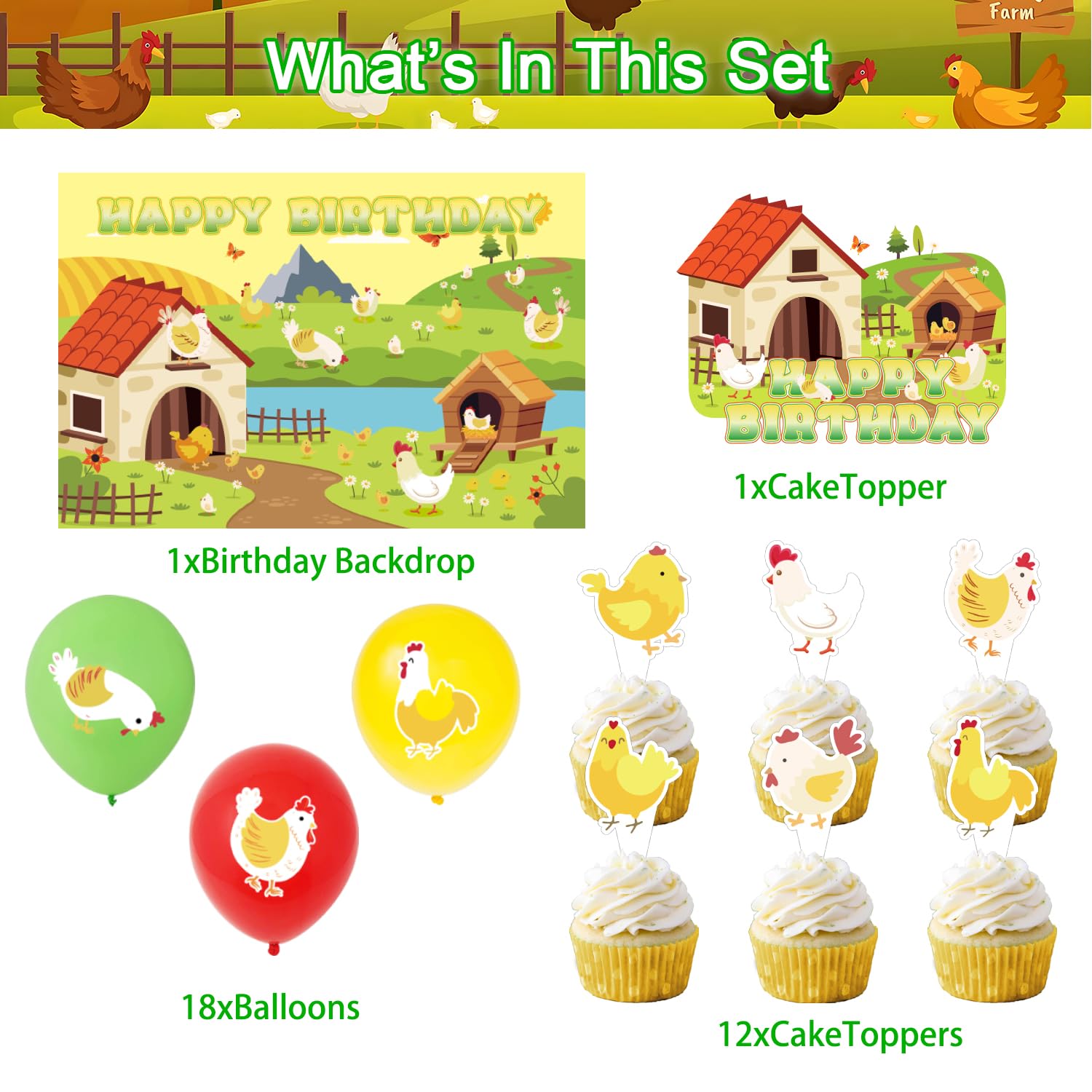 Chicken Gifts Editable Farm Animals Banner, Farm , Farm Buntings ...