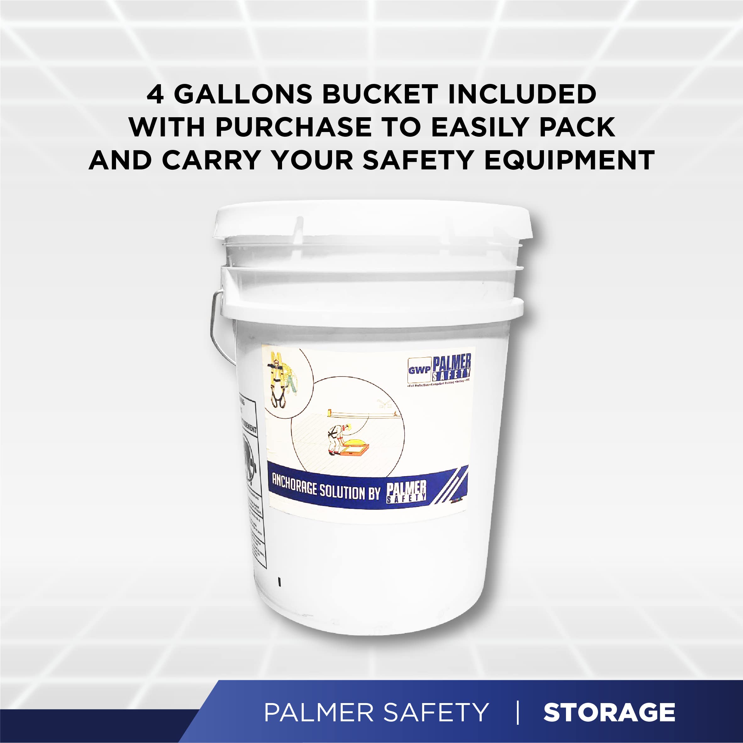 Buy Palmer Safety Fall Protection Roofing Bucket Kit I Full-Body ...