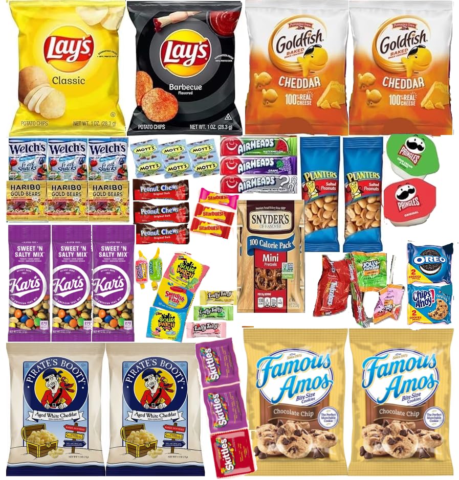 GRAB-A-SNACK 50-SNACK – Caja variada de dulces y aperitivos ideal para ...