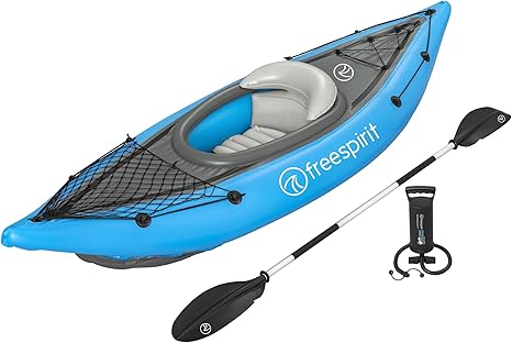 Freespirit Sobek 1 Inflatable Kayak Set for 1 Person with 1 Paddle ...