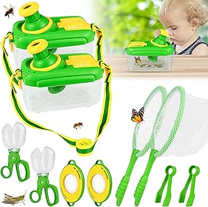Amazon.com: Bug Catcher for Kids - 2Sets Bug Catching Kit with Bug Collector Butterfly Net ...