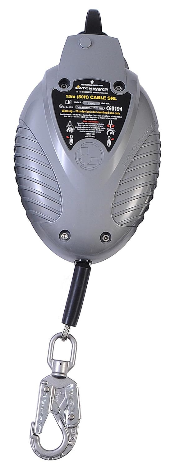 MSA 62215-00US Latchways Standard Cable Self-Retracting Lifeline ...