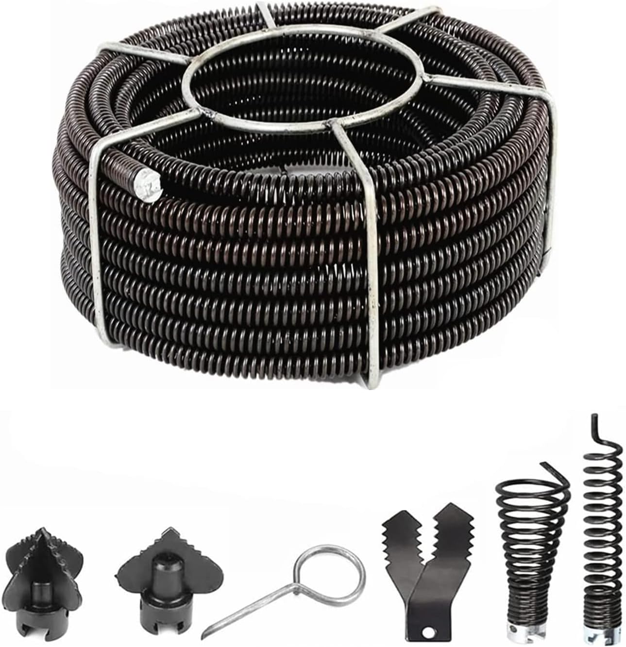 Willbebest Drain Cleaner Snake Cable 1-1/4 inch, 32.8ft, Fits for Steel ...