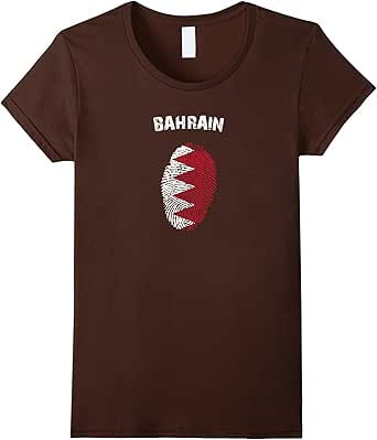 Amazon.com: Bahrain Fingerprint Flag Country Pride Heritage Shirt ...