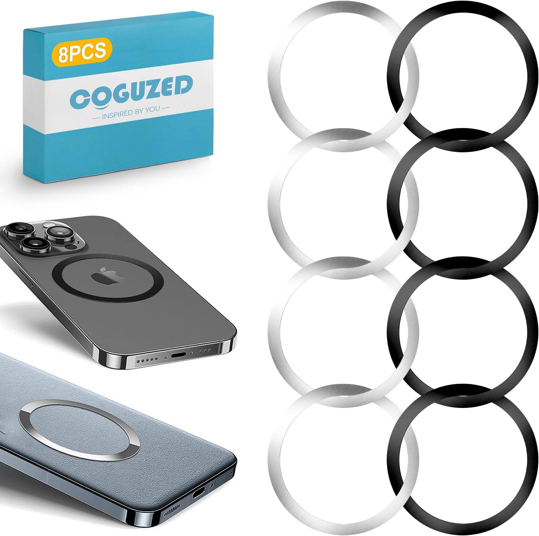 Amazon.com: CoguZed 8 Pcs Universal Ring Magnet Sticker, Ultra-Thin ...