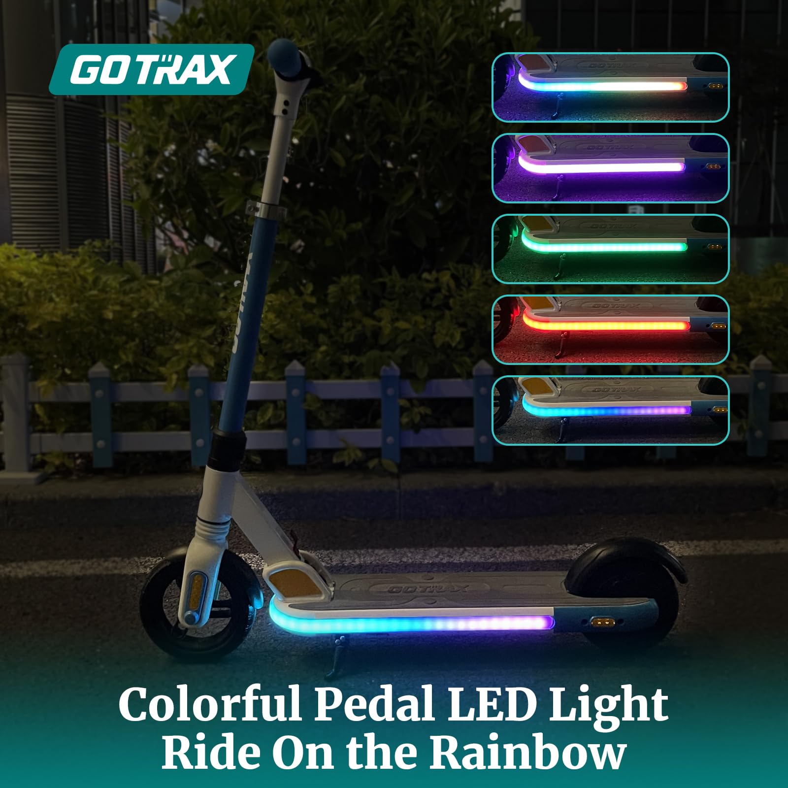 Gotrax Nebula Electric Scooter for Kid, with Music Speaker Colorful ...