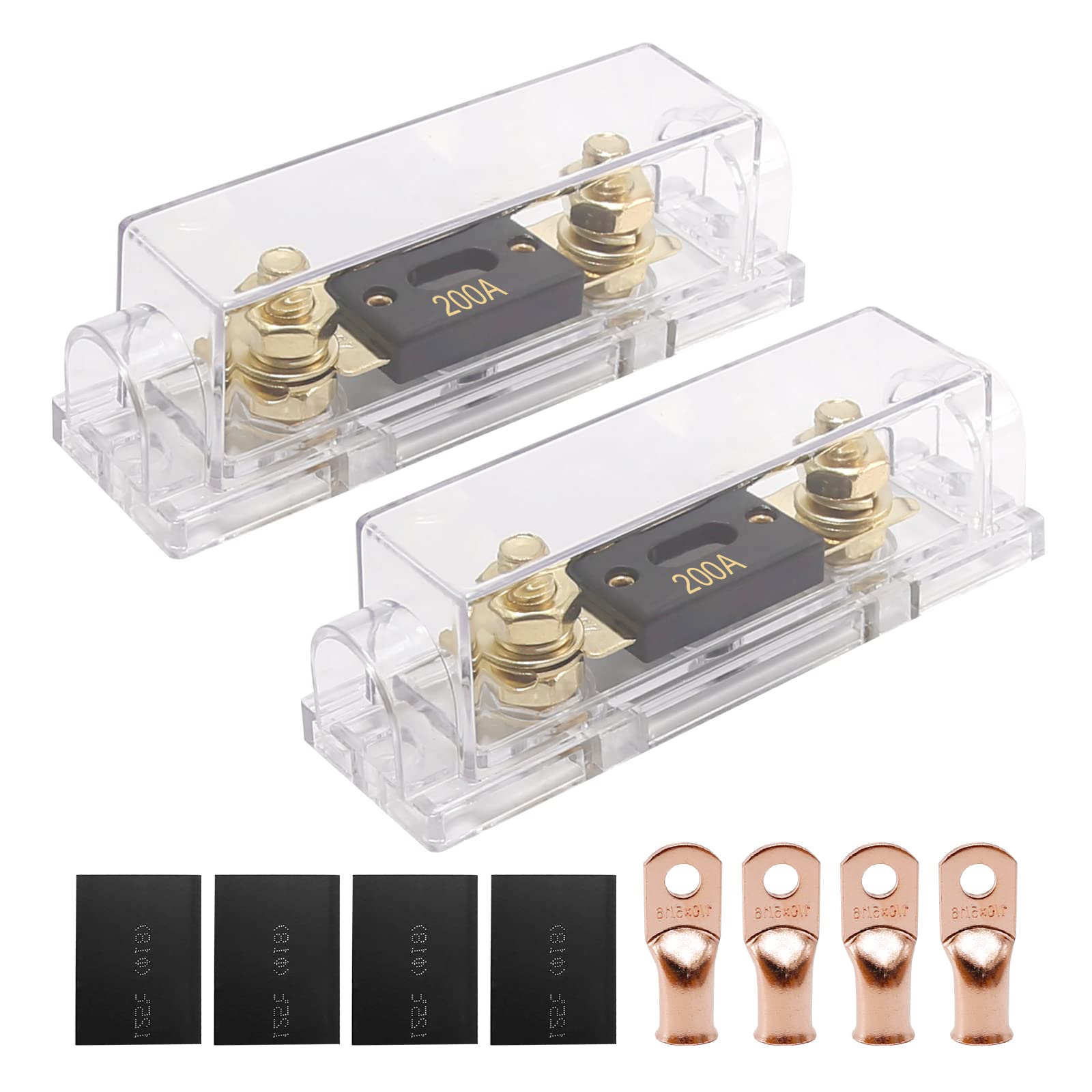 Amazon.com: 2PCS ANL Fuse Holder 200 AMP Fuse Car Audio ANL Fuse Holder ...