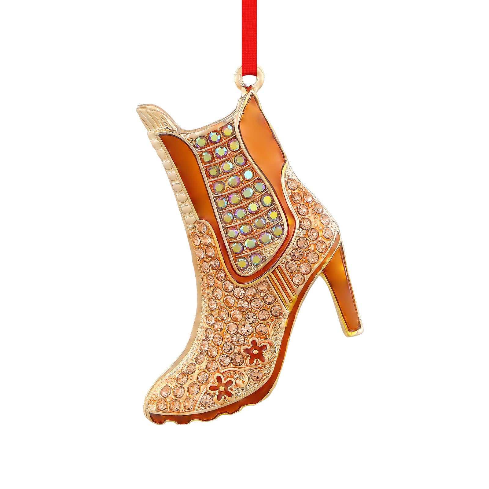 Amazon.com: D24TIME High Heel Christmas Ornaments-Gold High Heel Boot ...