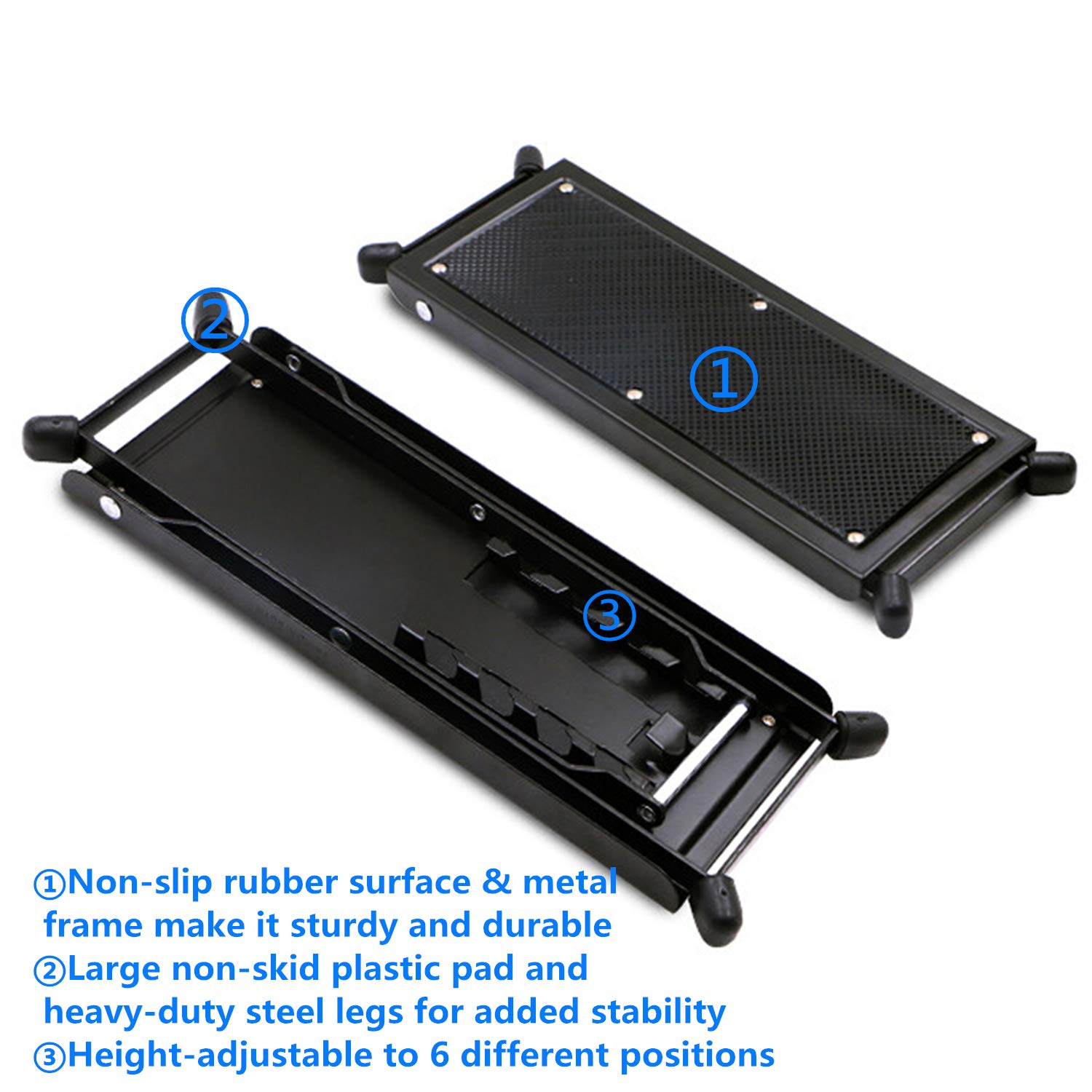 Snapklik.com : Guitar Foot Rest 4-Position Height Adjustable Rubber End ...