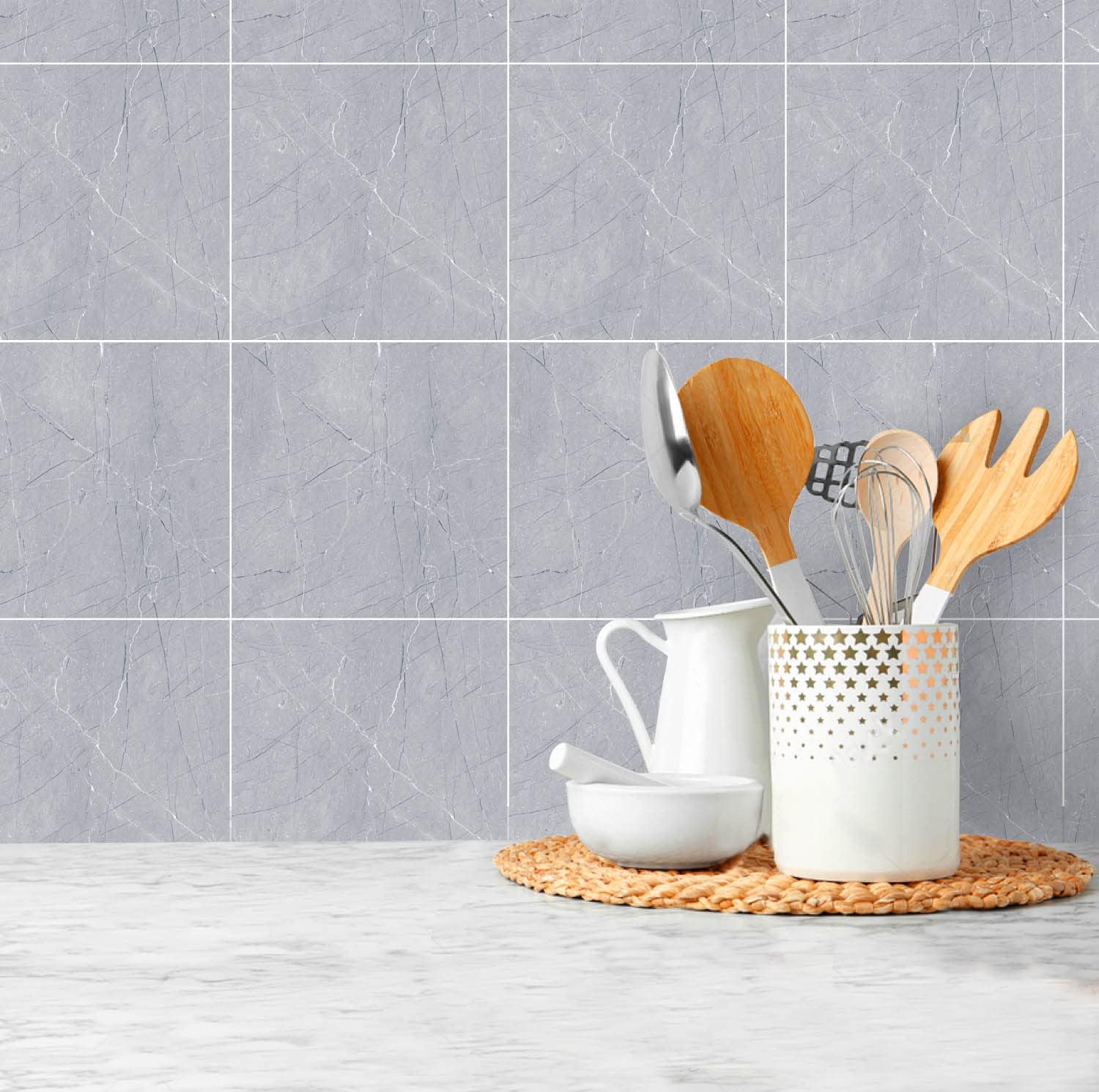 48 Grey Kitchen Tile Stickers Transfers 15x15 cm 6x6 inches Tiles ...