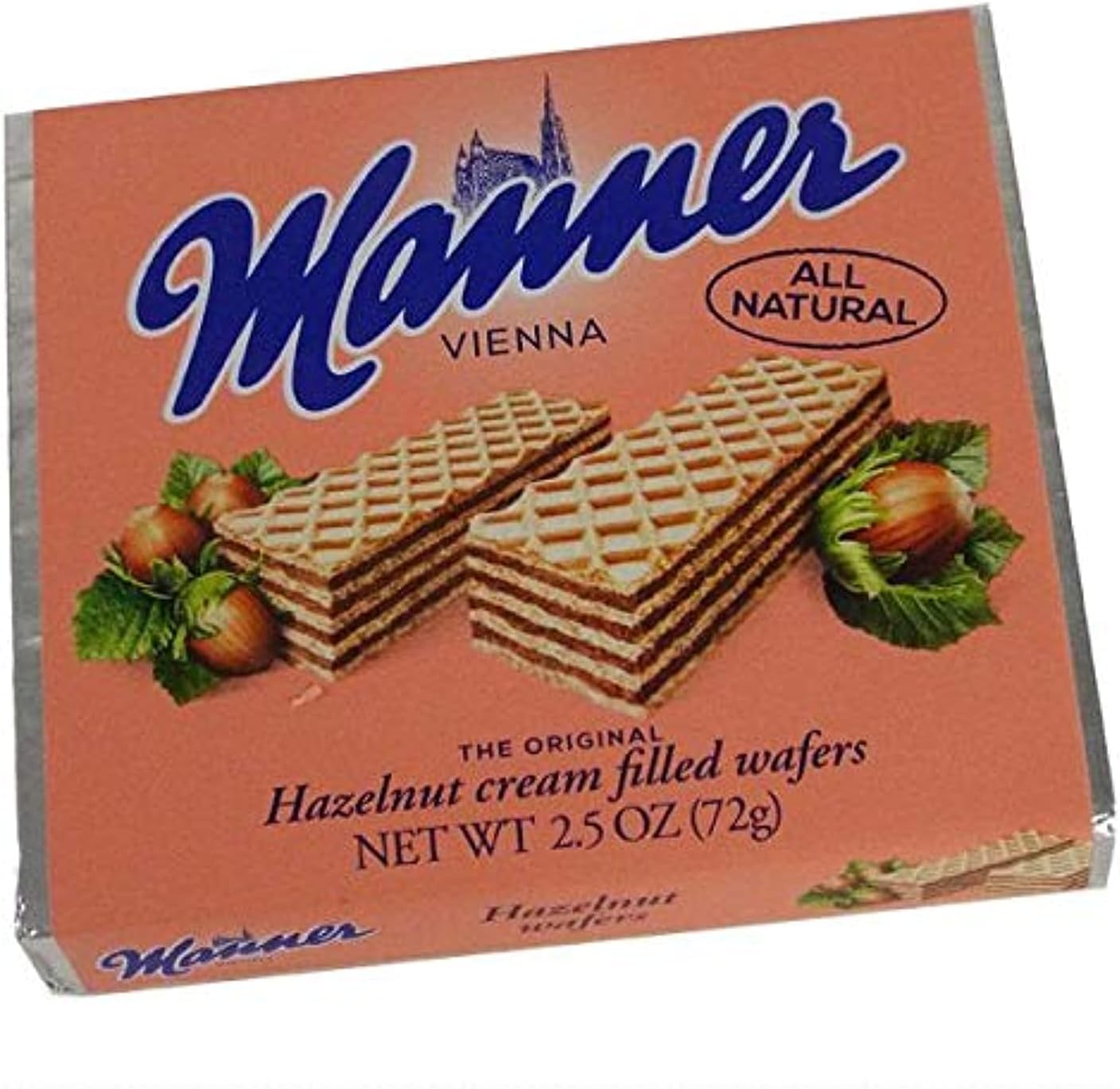 Amazon.com: Manner Vienna - Hazelnut cream filled wafers (ea. 72g) 3 ...