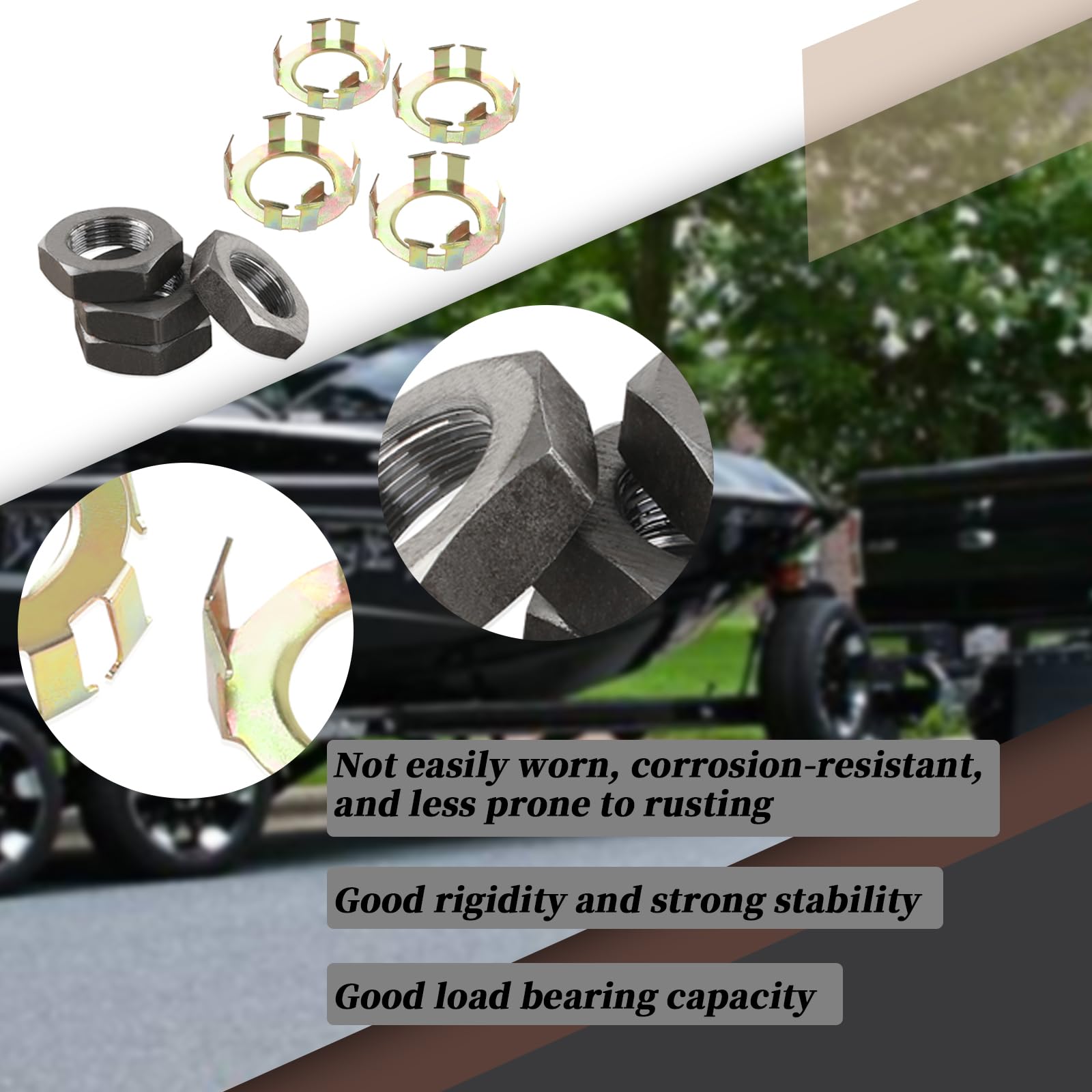 Castle Nut For A.r. 15 Vanshly,6-191 6-190 Trailer Wheel Axle Nuts And ...