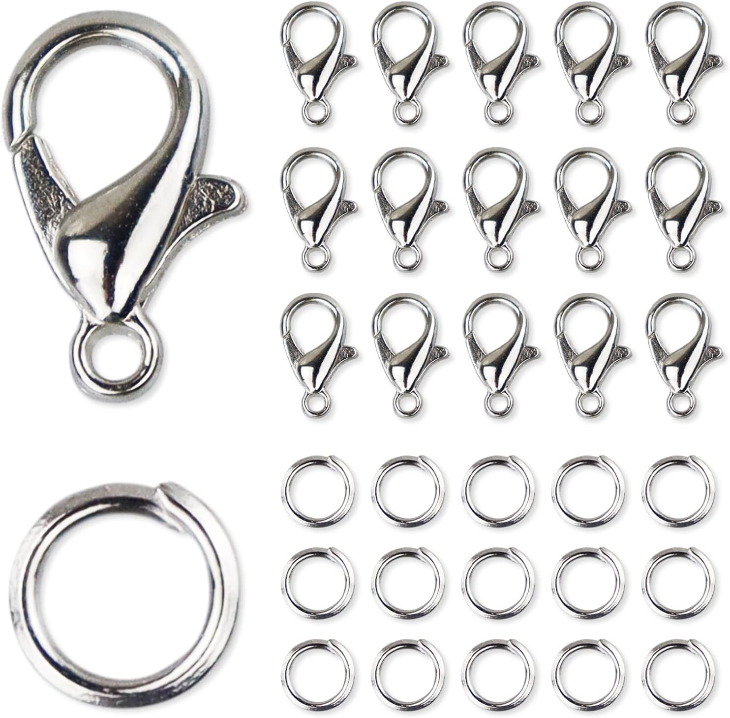 170PCS Lobster Clasp with Open Jump Ring Set, Jewelry Bracelet ...