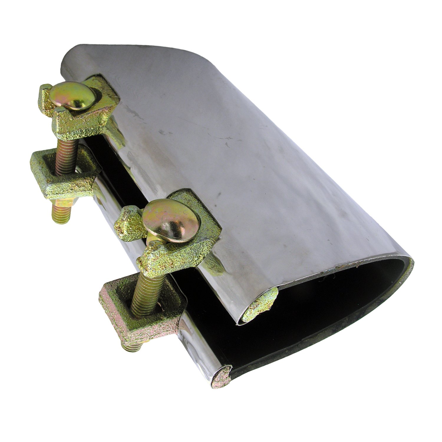 LASCO 13-1344 Stainless Steel One-Piece Pipe Repair Clamp with Two Bolt ...
