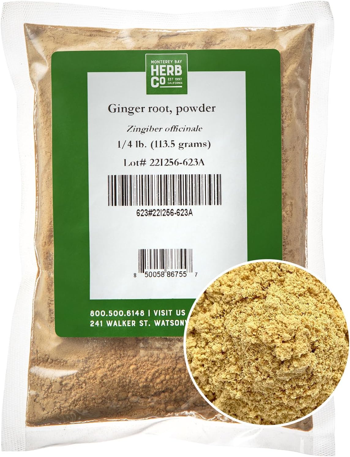 Amazon.com : Monterey Bay Herb Co. Ginger Root Powder | Pungent Spice ...