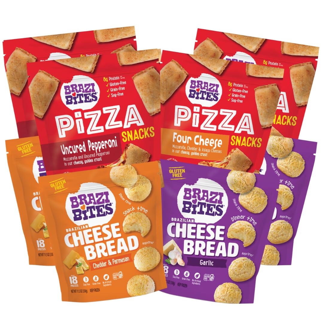 Amazon.com: Brazi Bites Variety Pack | Brazilian Cheese Bread & Pizza ...