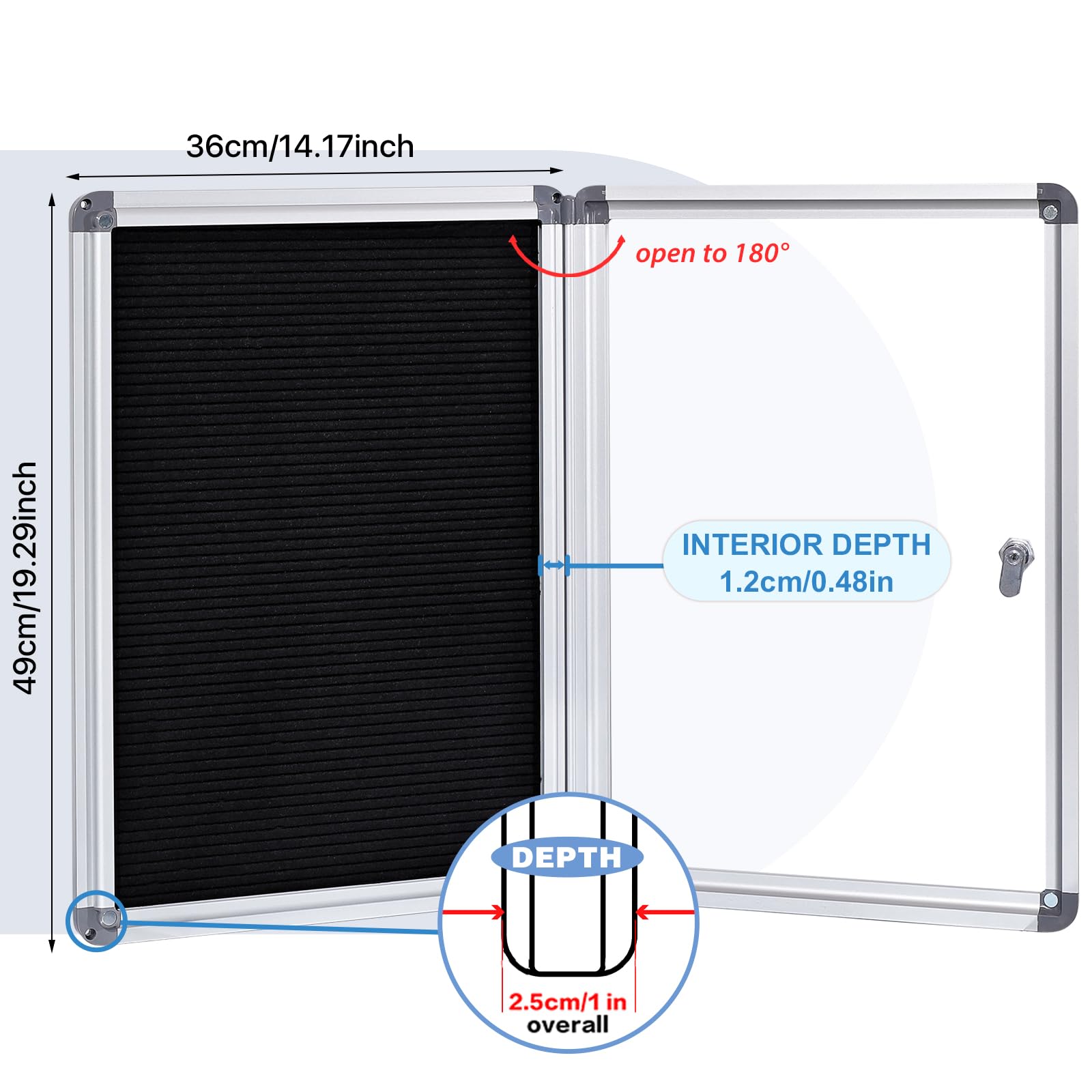 Snapklik.com : EVERSUPPLY Enclosed Changeable Letter Boards Felt ...