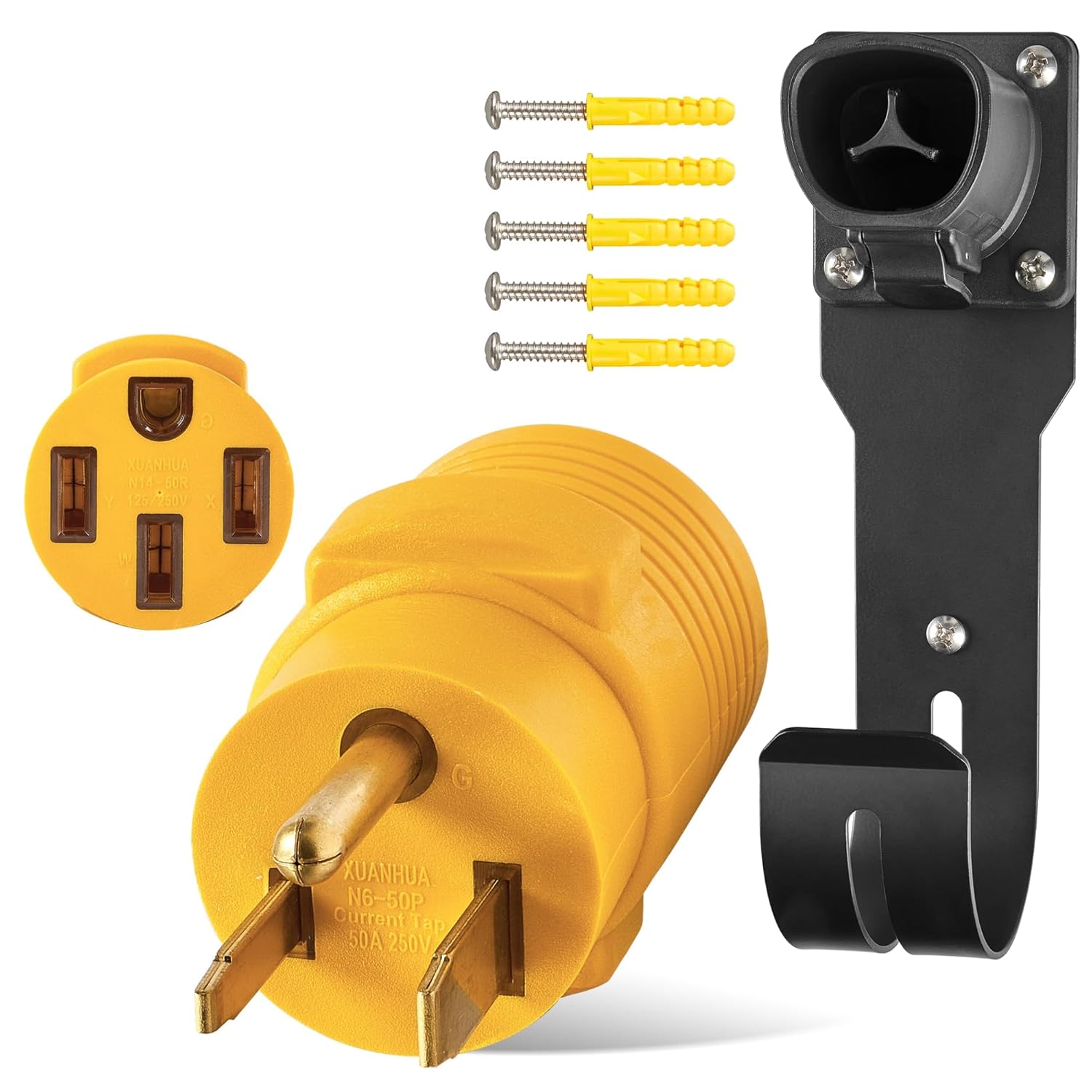 MECMO for Tesla Charger Holder Wall Mount Nozzle Holster Dock & J-Hook ...