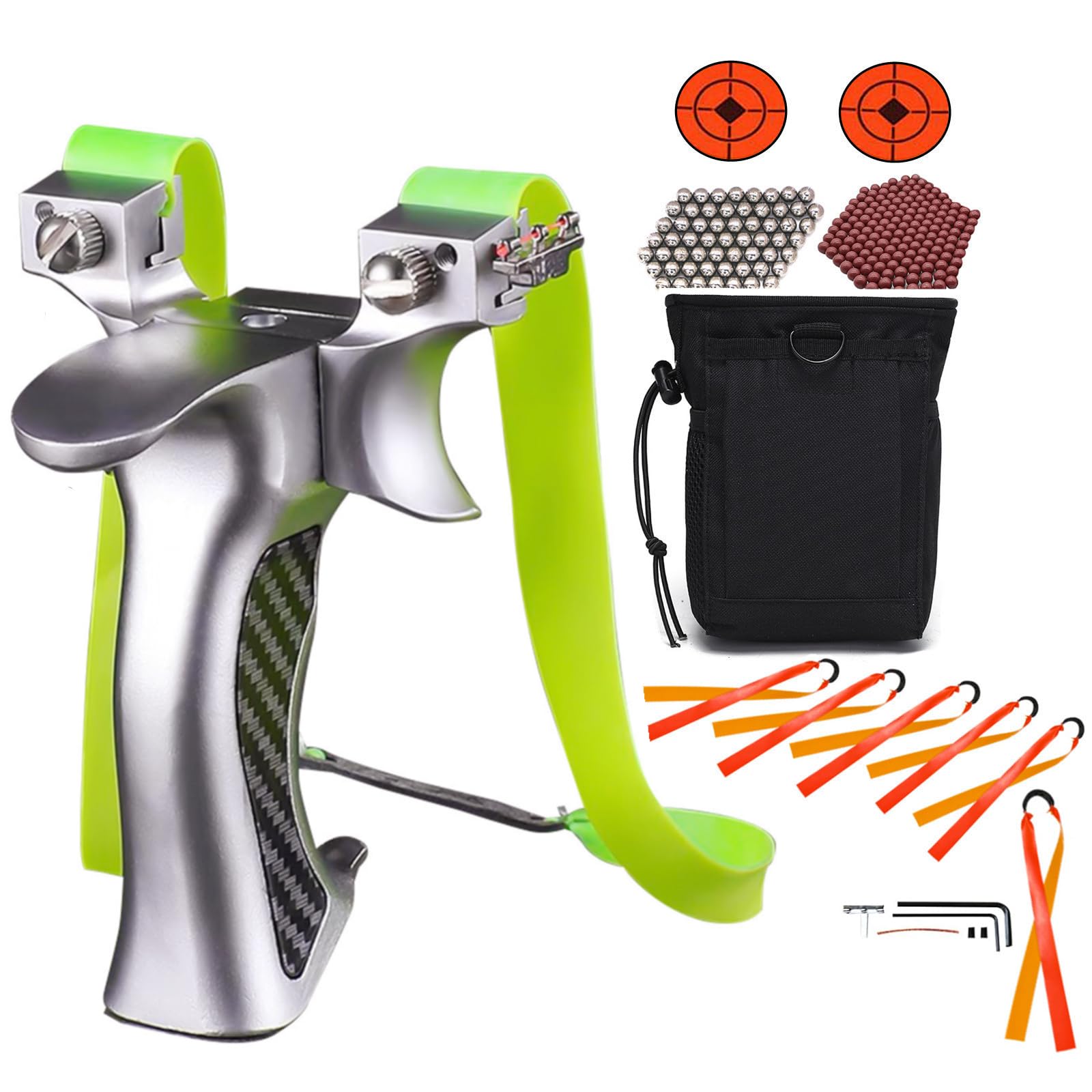 RRLOM Solid Professional Slingshot Set, Adult Hunting Slingshot ...