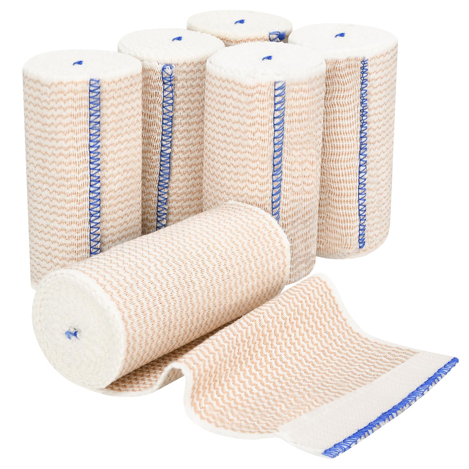 Amazon.com: 6 Pack 4" Premium Elastic Bandage Wrap, Reusable Hook and ...